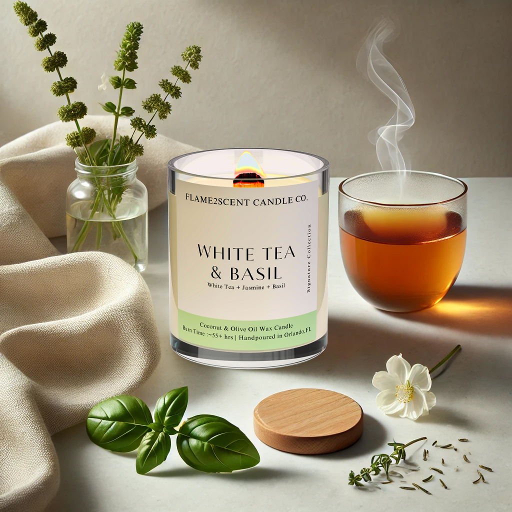 Buy White Tea & Basil Candle | White Tea + Jasmine + Basil Online ...